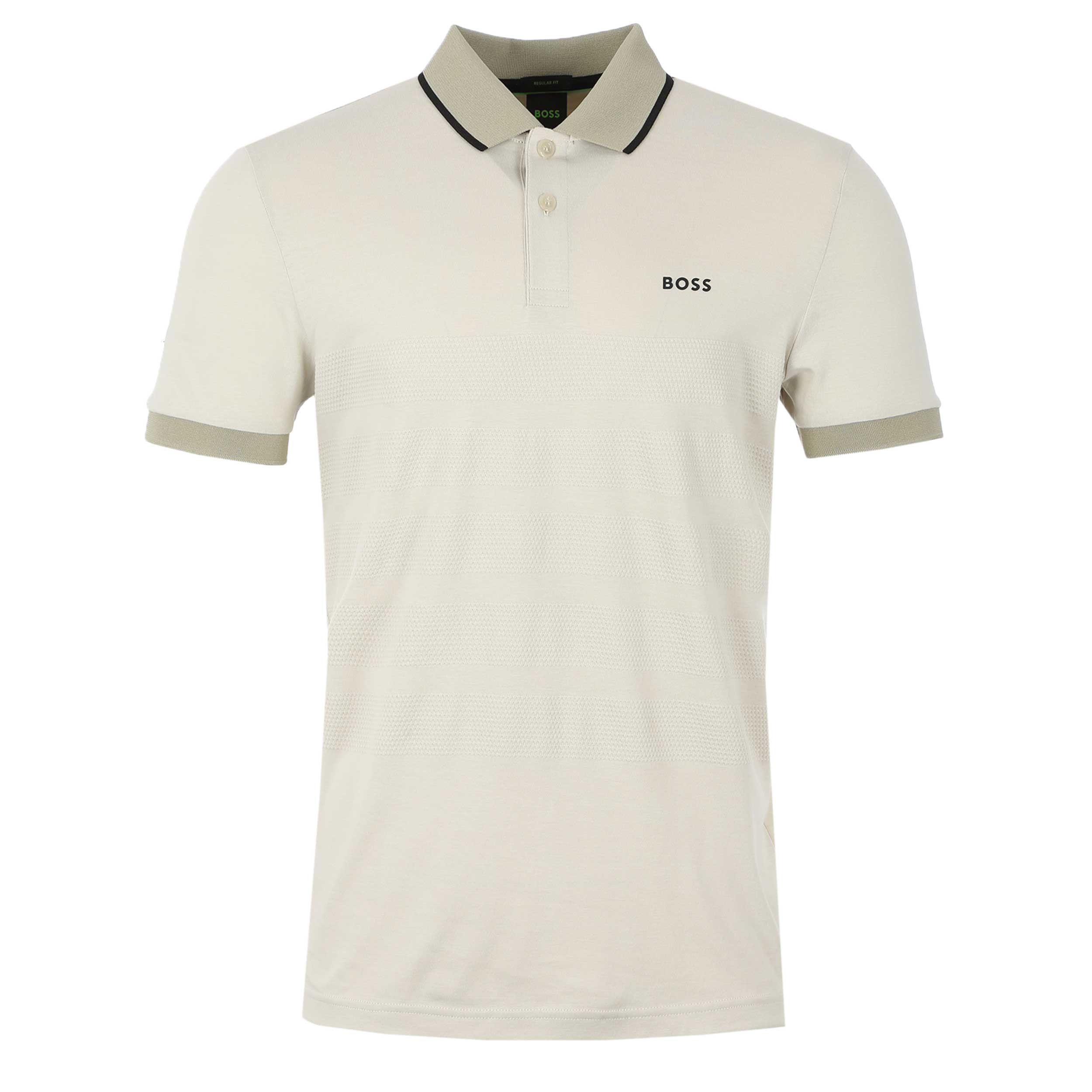 BOSS Paddy 5 Polo Shirt in Light Beige | BOSS | Norton Barrie