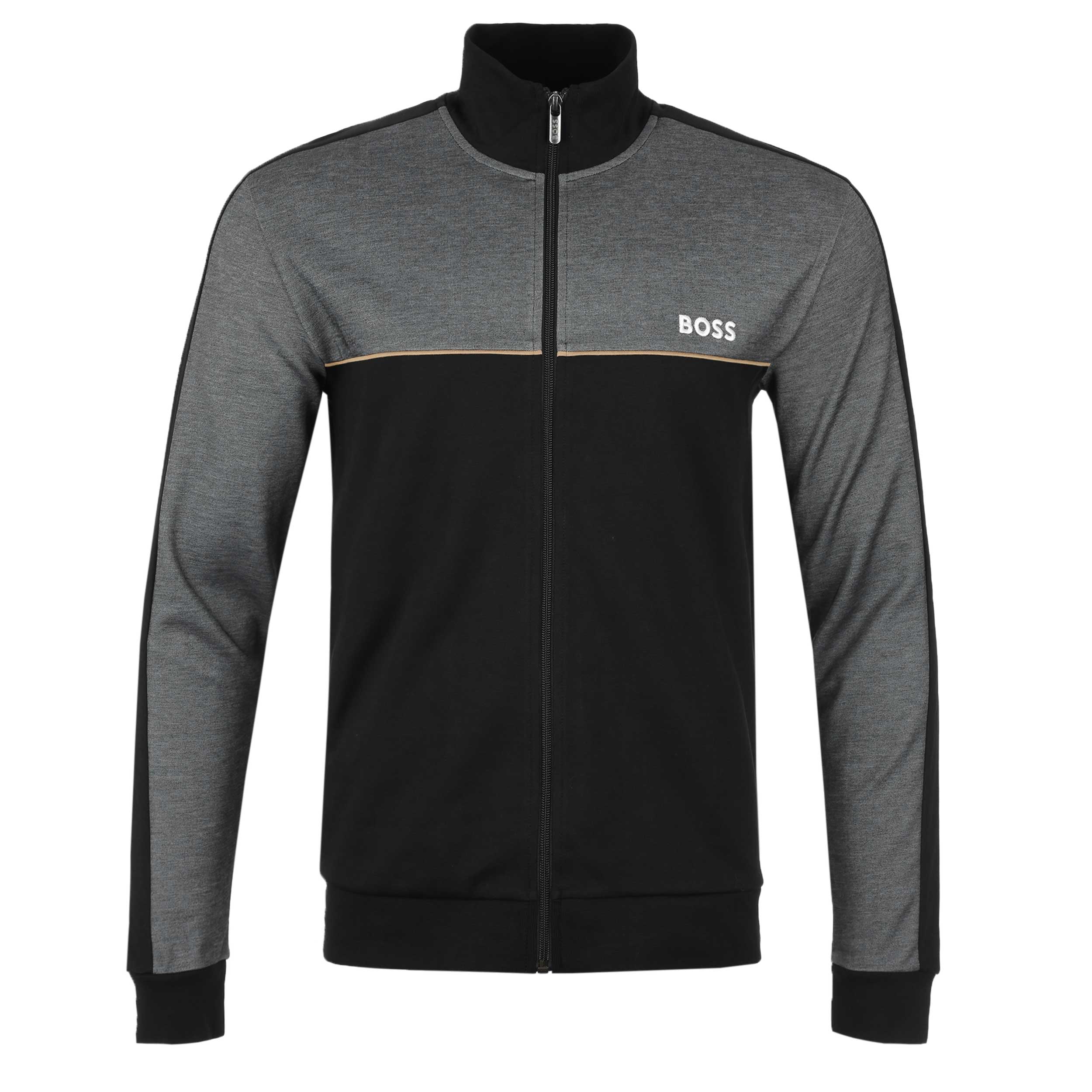 BOSS Tracksuit Jacket Sweat Top in Black | BOSS | Norton Barrie