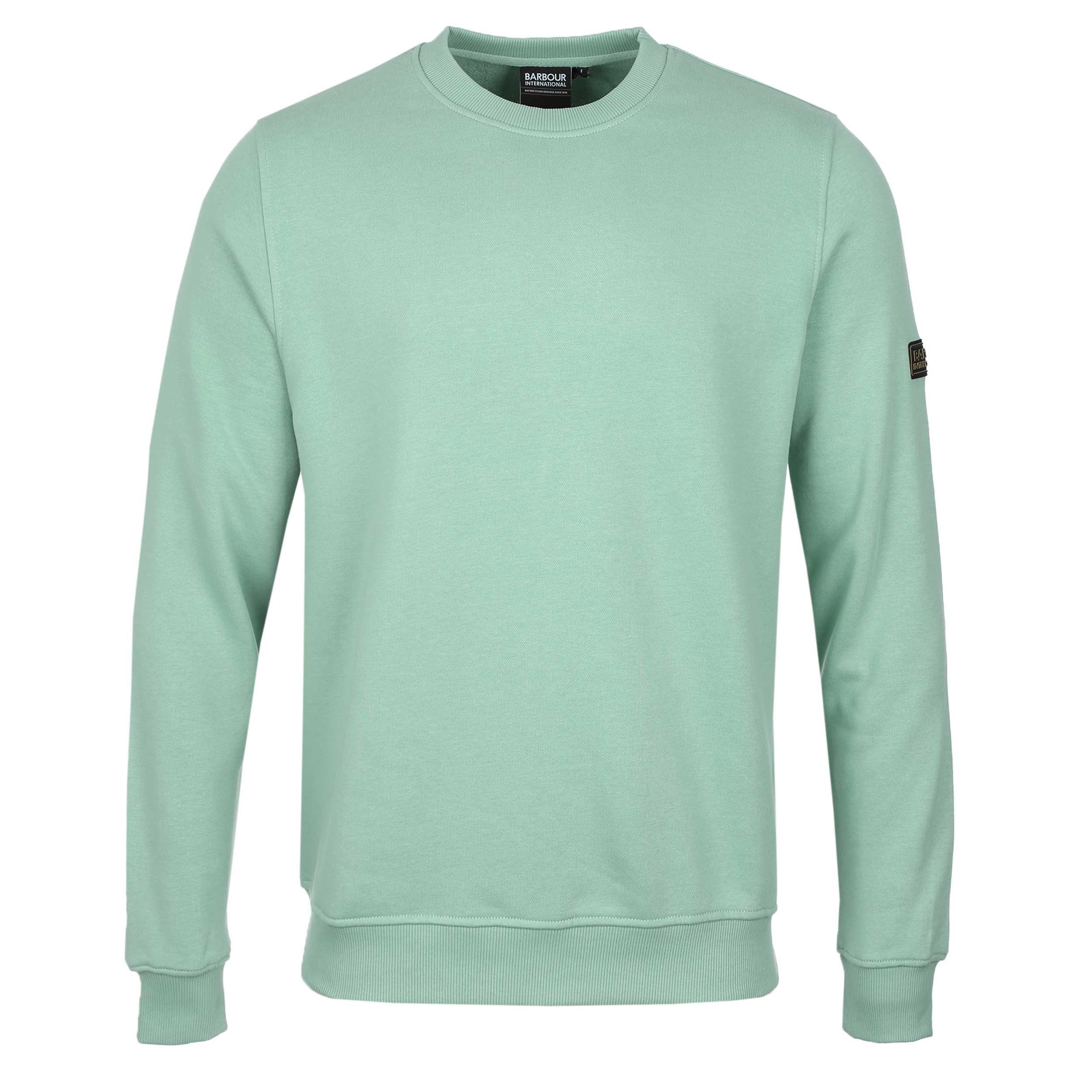 Barbour Outline Badge Crew Neck Sweatshirt in Granite Green – Norton Barrie