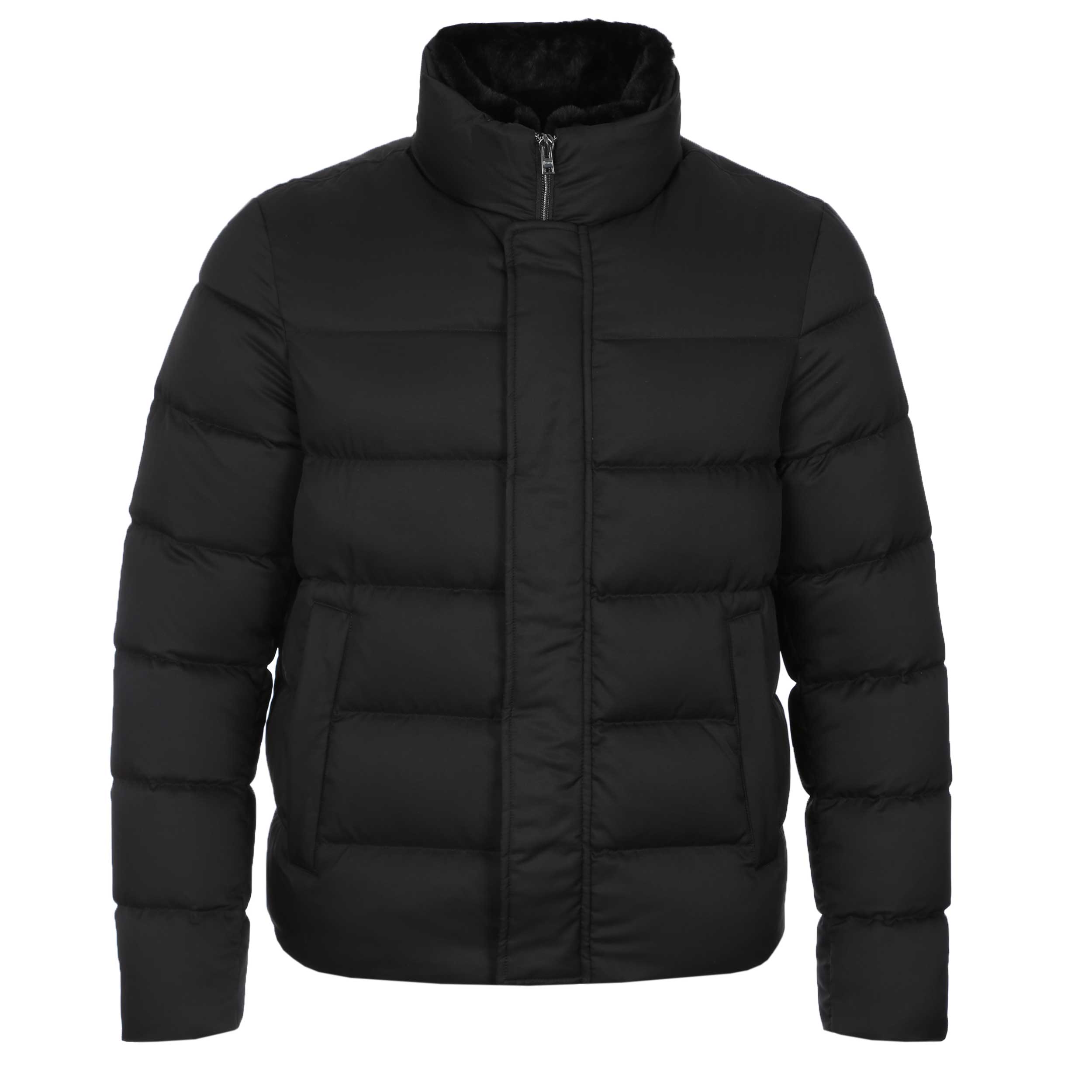 Herno Bomber Arendelle Con Collo Fau Jacket in Black – Norton Barrie