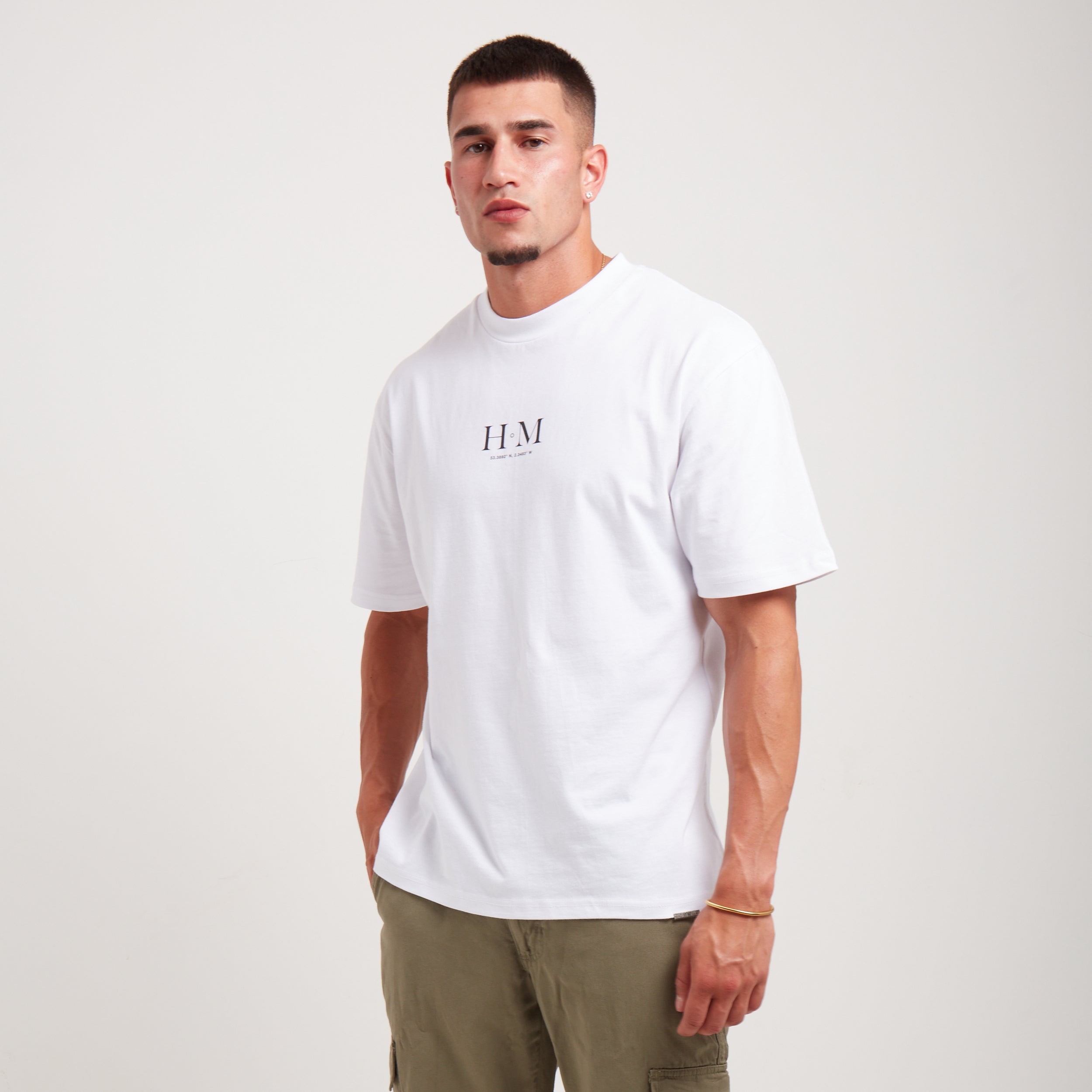 House Of Man HoM Logo T Shirt in White | House Of Man – Norton Barrie