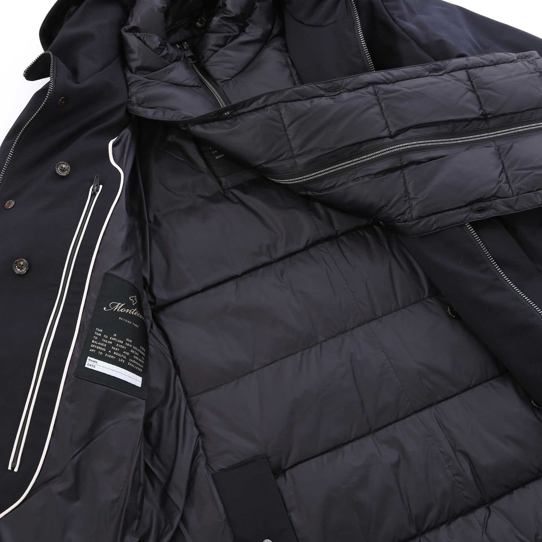 Montecore Hooded Padded Jacket in Navy – Norton Barrie