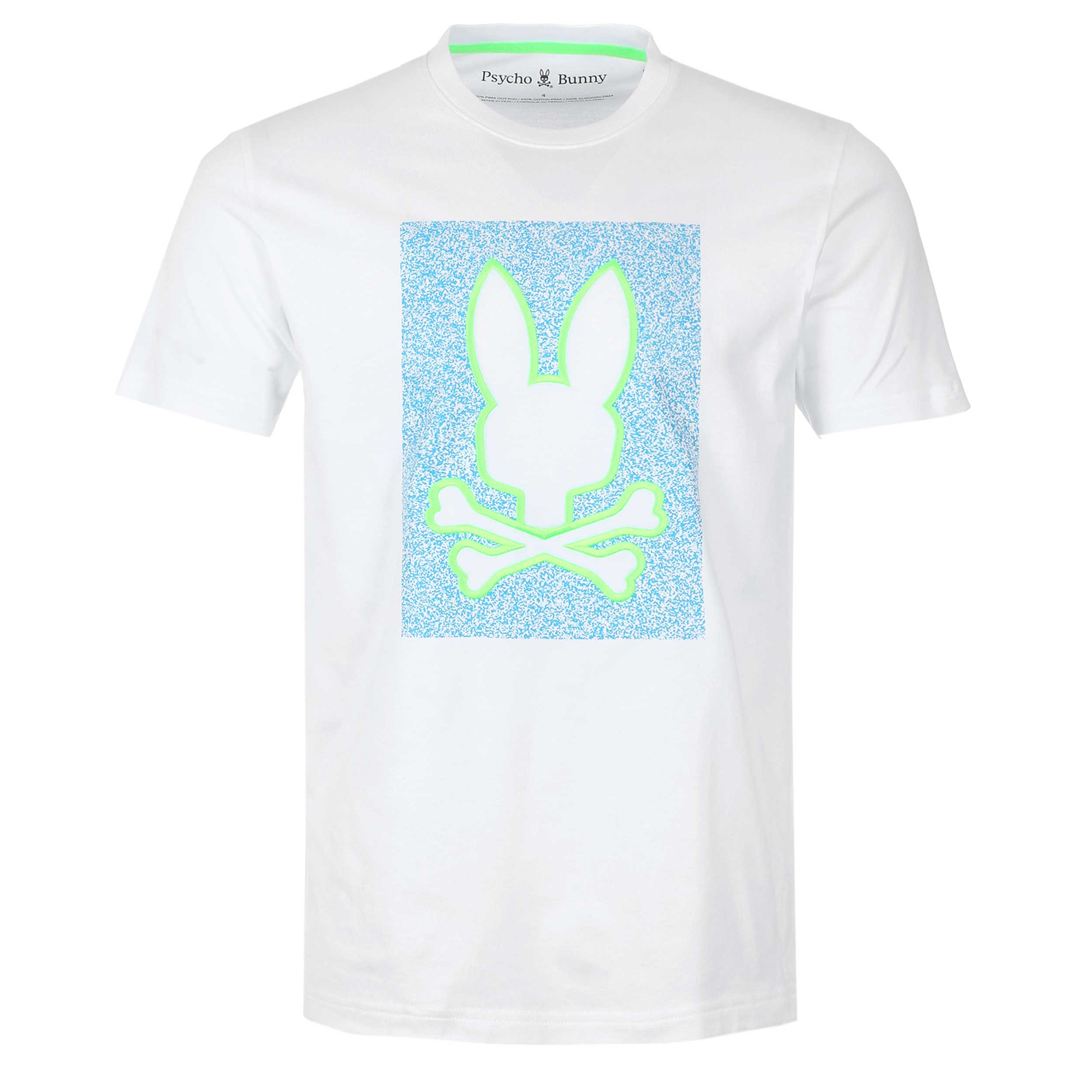 Psycho Bunny Livingston Graphic T Shirt in White | Psycho Bunny ...