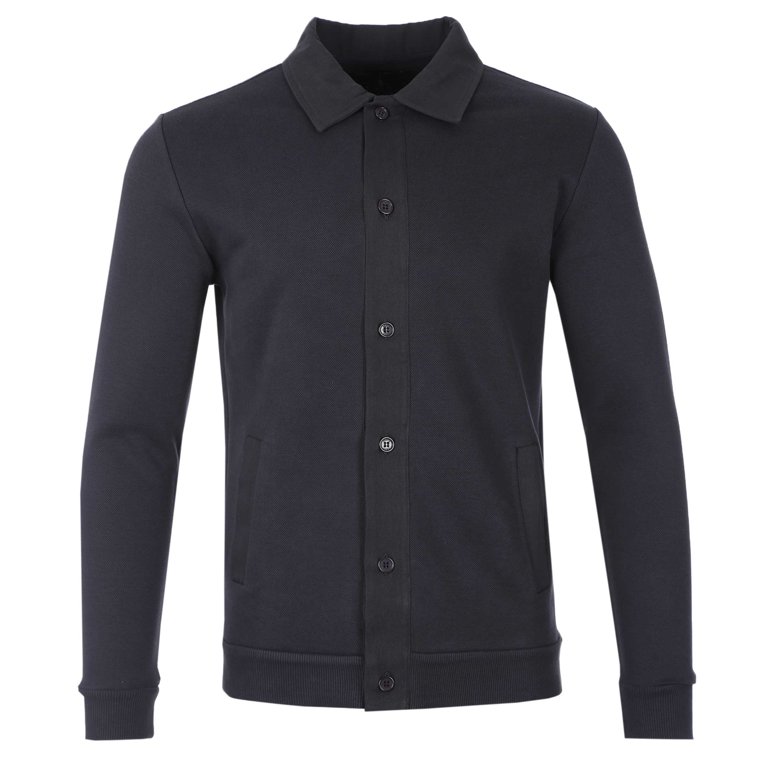 Remus Uomo Button Thru Overshirt in Navy | Remus Uomo – Norton Barrie