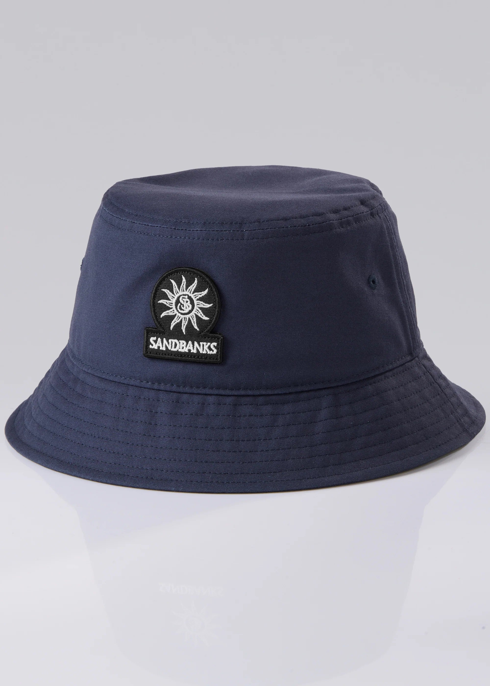 Sandbanks Badge Logo Bucket Hat in Navy | Sandbanks – Norton Barrie