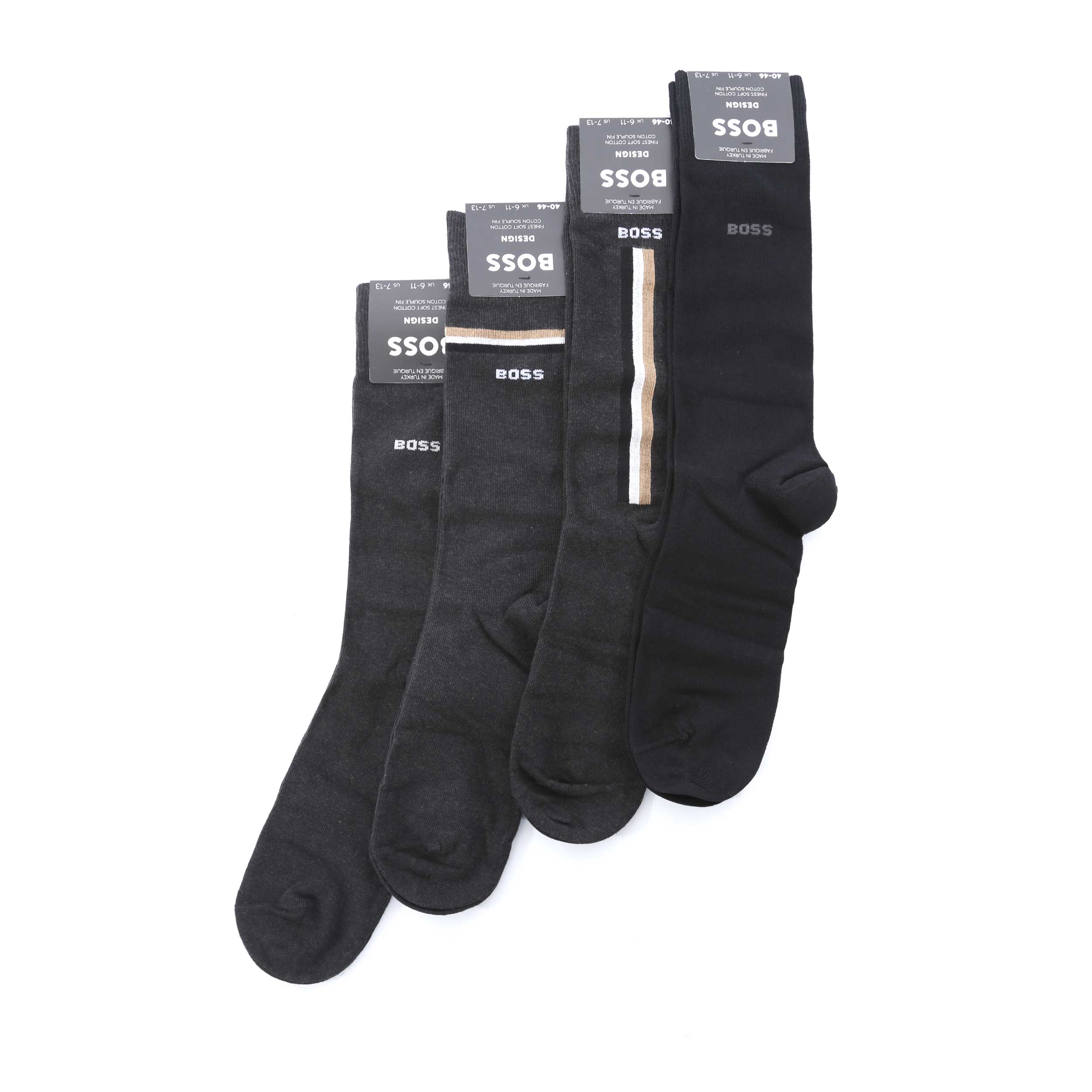 BOSS 4 Pack Gift Set Iconic CC in Black & Dark Grey | BOSS | Norton Barrie
