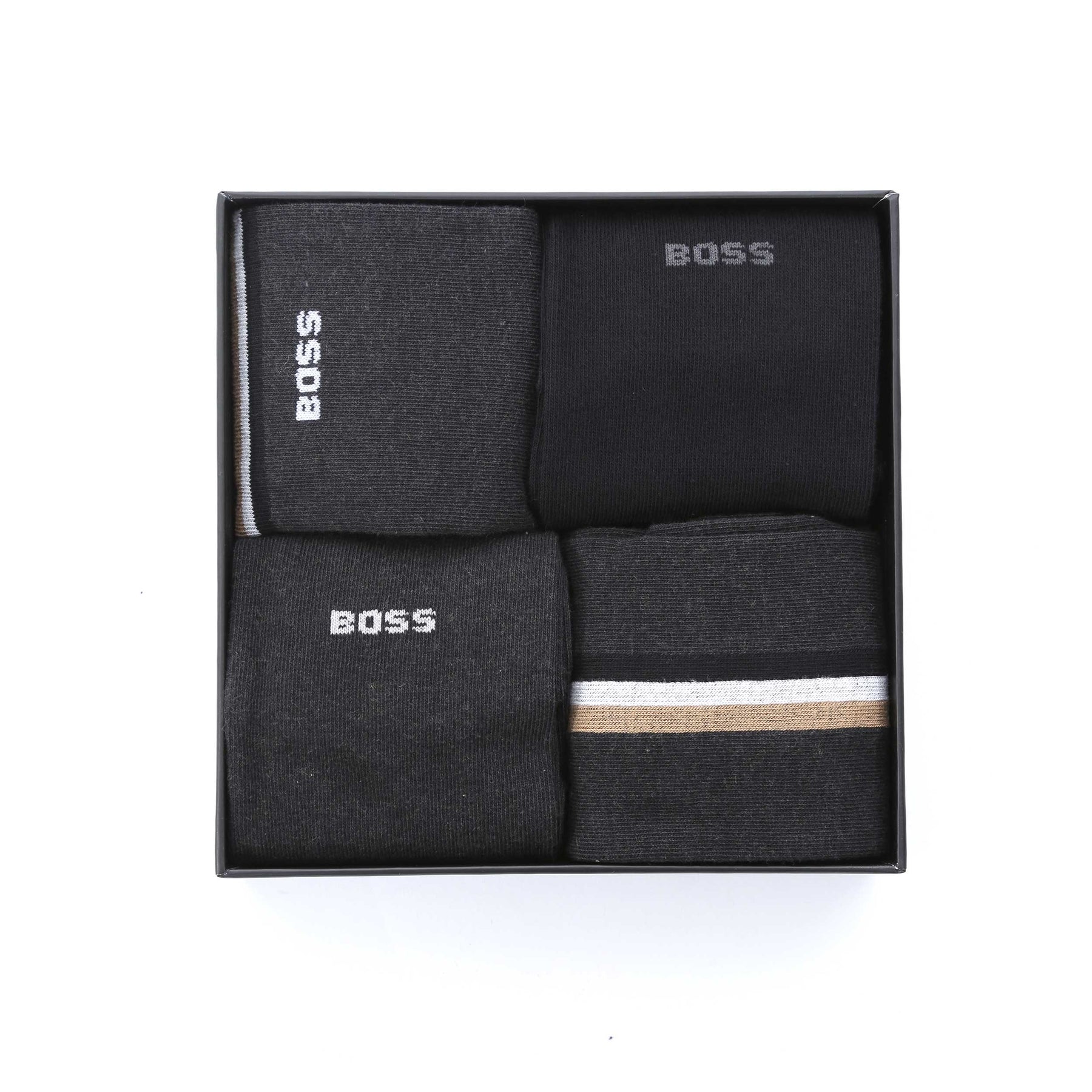 BOSS 4 Pack Gift Set Iconic CC in Black & Dark Grey | BOSS | Norton Barrie