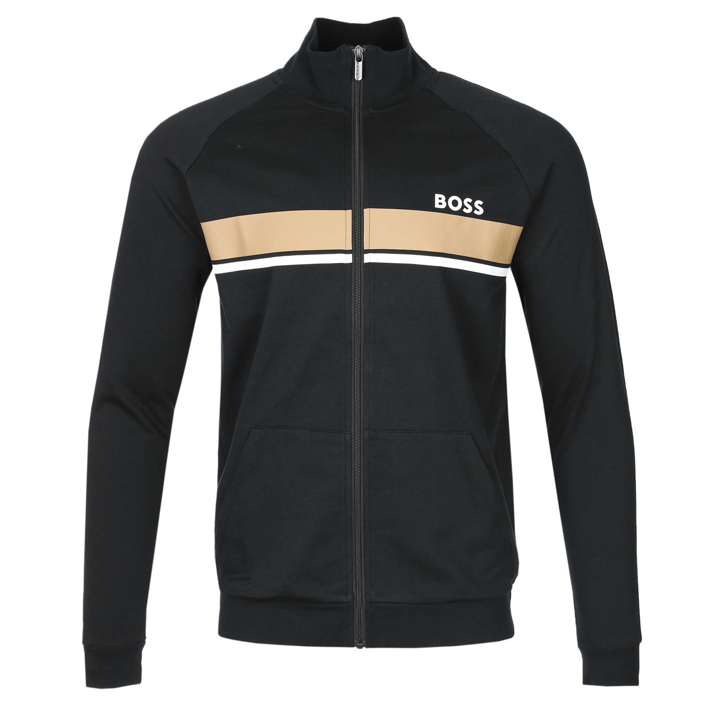 BOSS Authentic Jacket Z Sweat Top in Black | BOSS | Norton Barrie