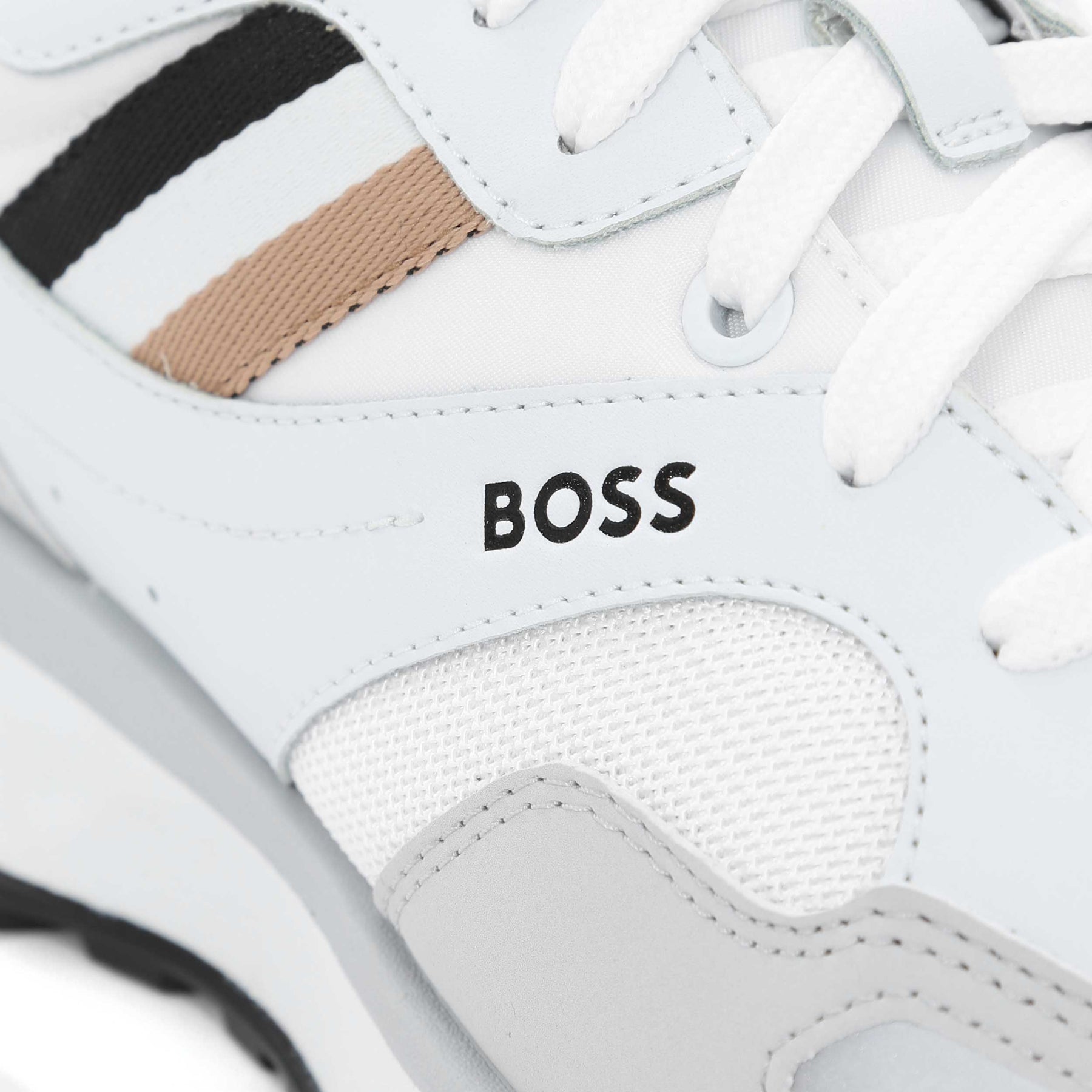 BOSS Jonah Runn mx Trainer in White | BOSS | Norton Barrie