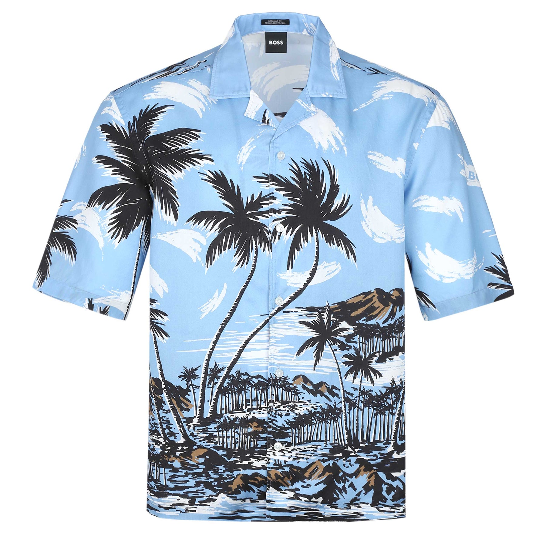 BOSS Lars O SS Shirt in Open Blue | BOSS | Norton Barrie