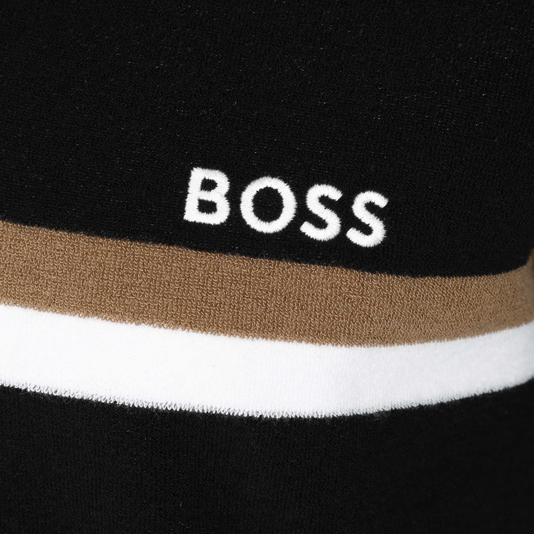 BOSS Terry Shirt Polo Shirt in Black | BOSS | Norton Barrie