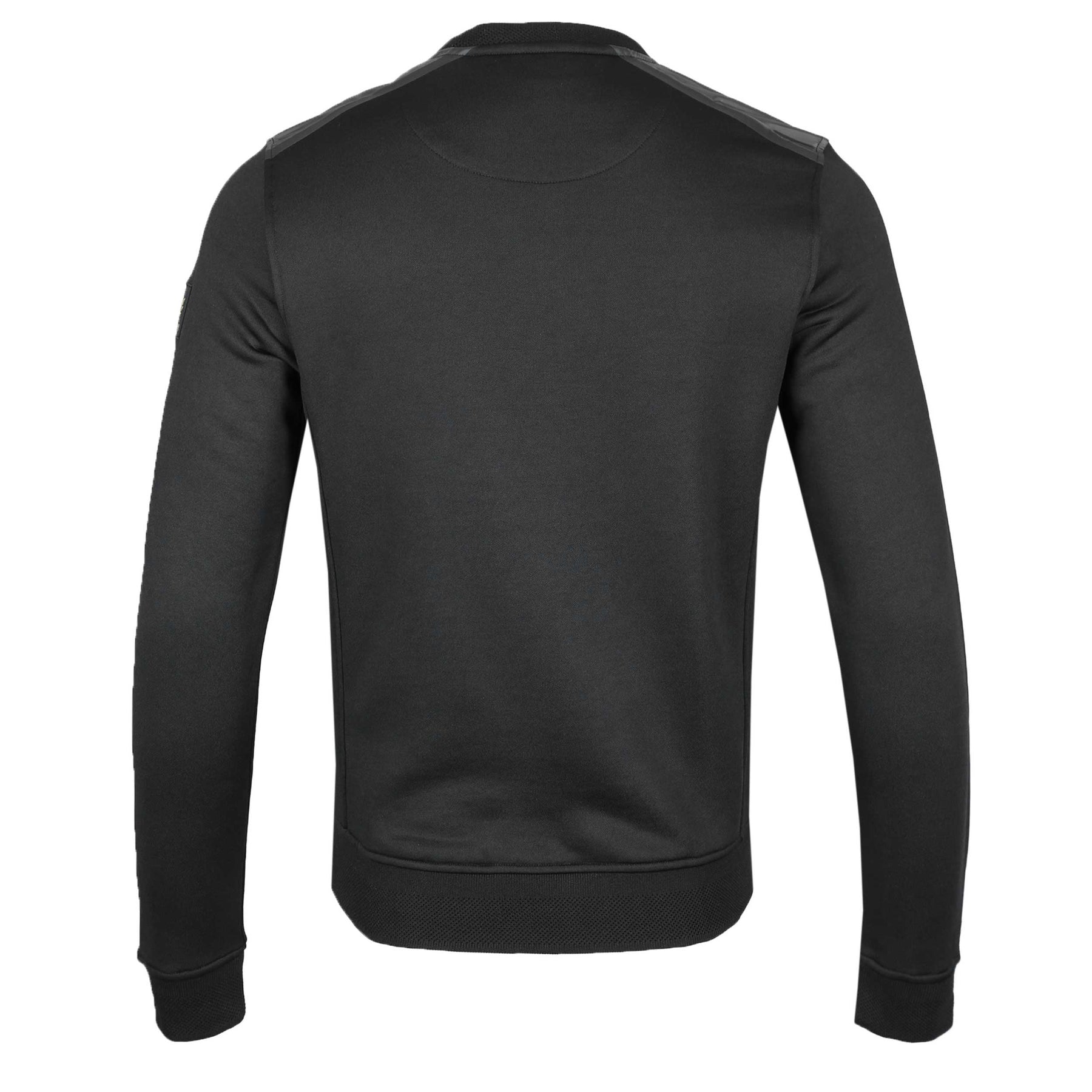 Belstaff Overlay Crew Neck Sweat Top in Black | Belstaff | Norton Barrie