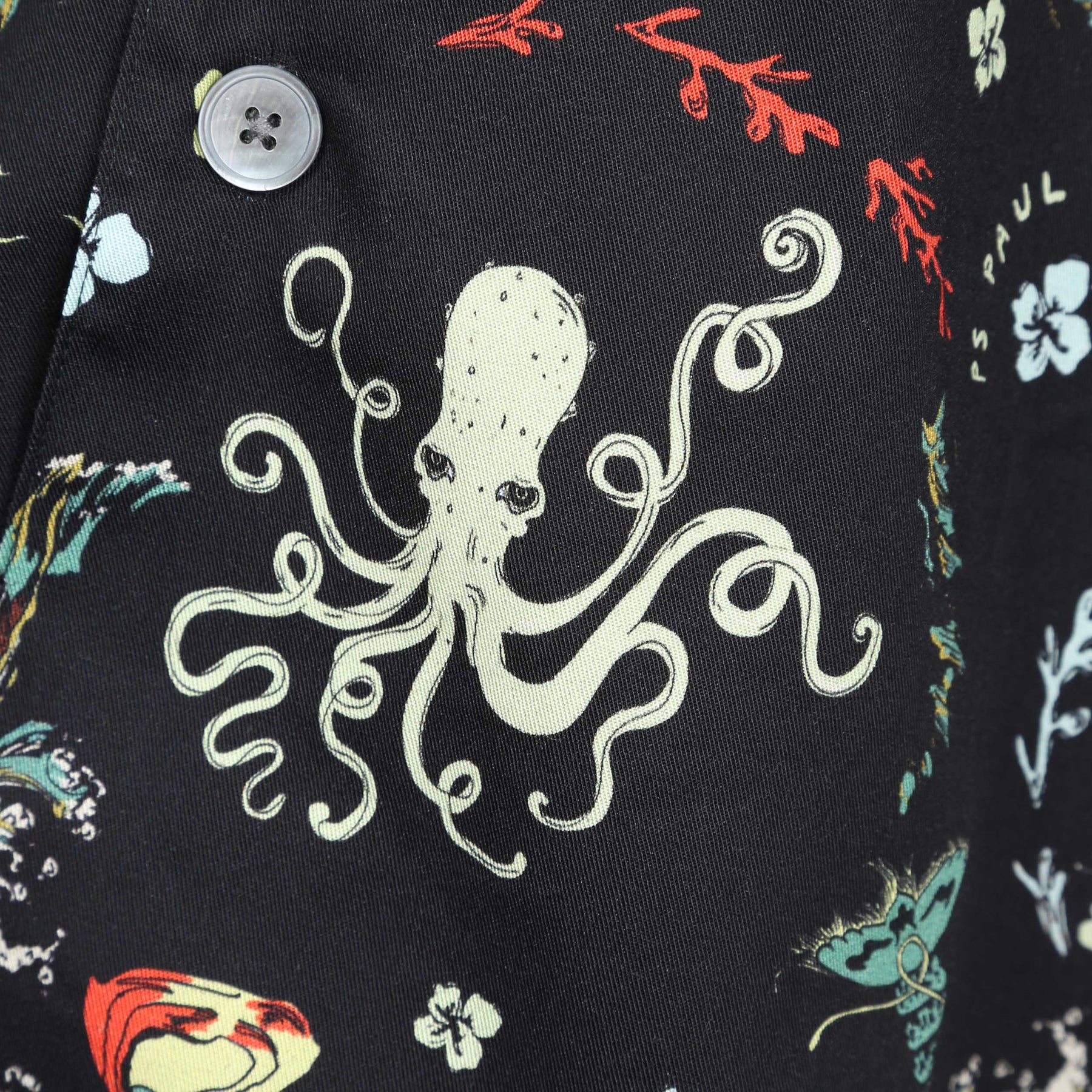 Paul Smith Octopus Casual Fit SS Shirt in Black | Paul Smith | Norton ...