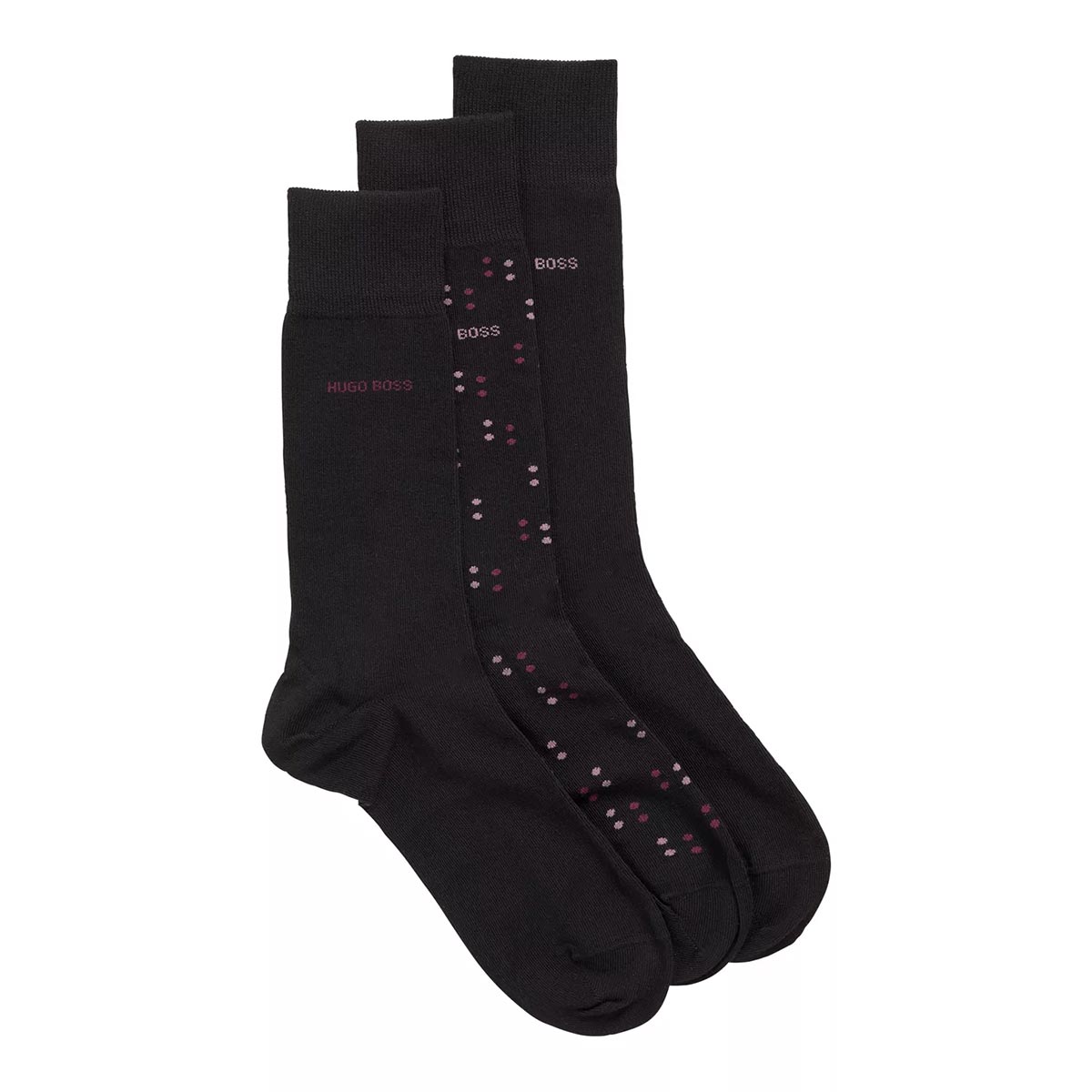BOSS 3 Pack RS Sock Gift Set in Black | Black Black | Norton Barrie