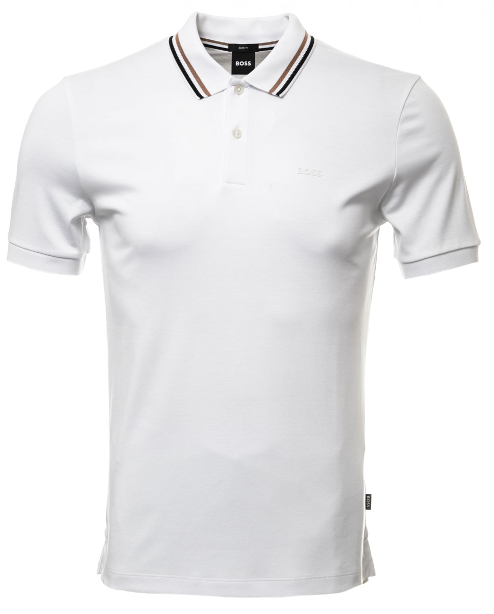 BOSS Penrose 38 Polo Shirt in White | BOSS | Norton Barrie