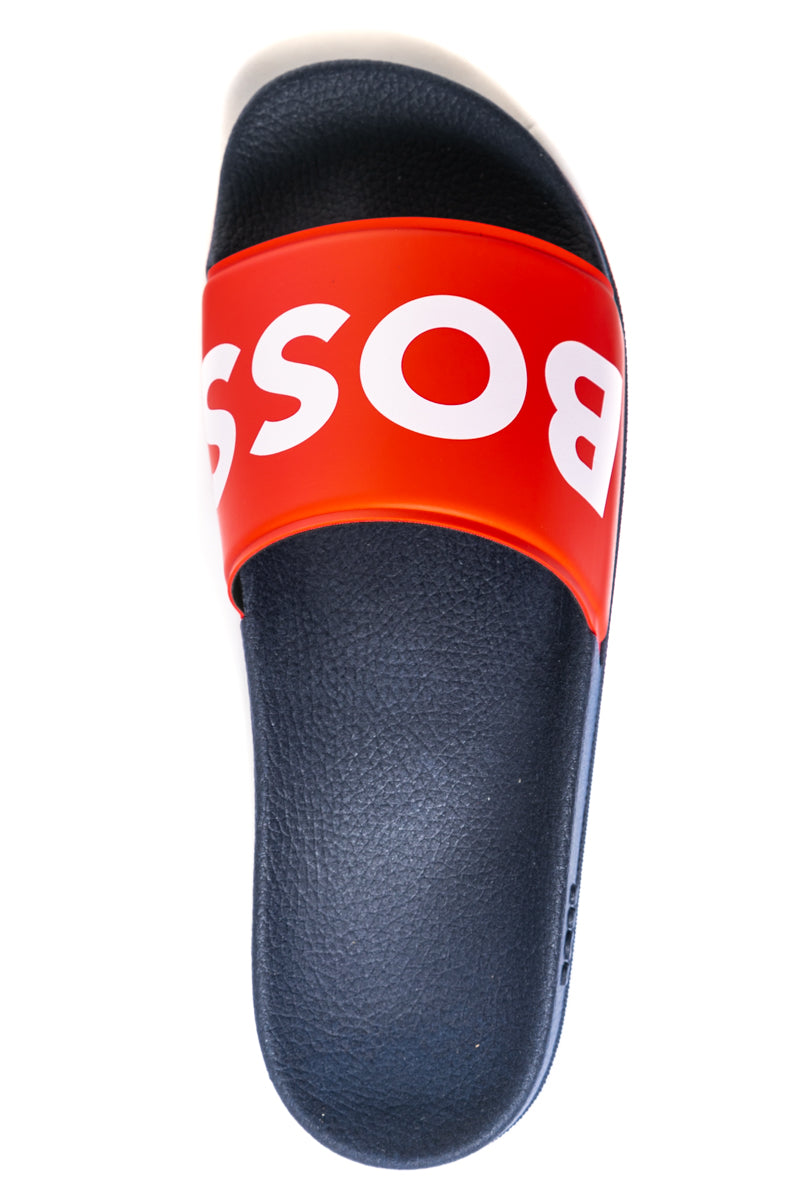 BOSS Sean_Slid_lgpr Slide in Navy & Red | BOSS | Norton Barrie